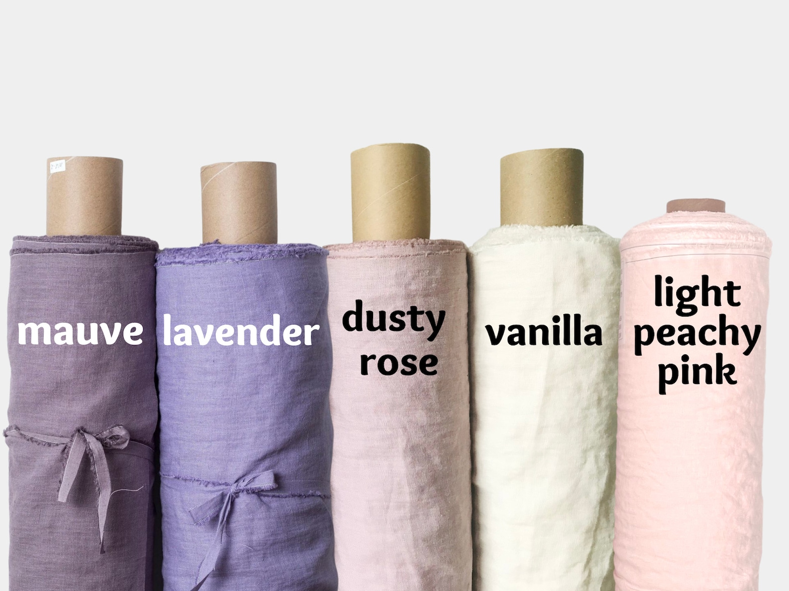 Light Peachy Pink Linen Fabric by the Yard. Pale Pastel Peach | Etsy