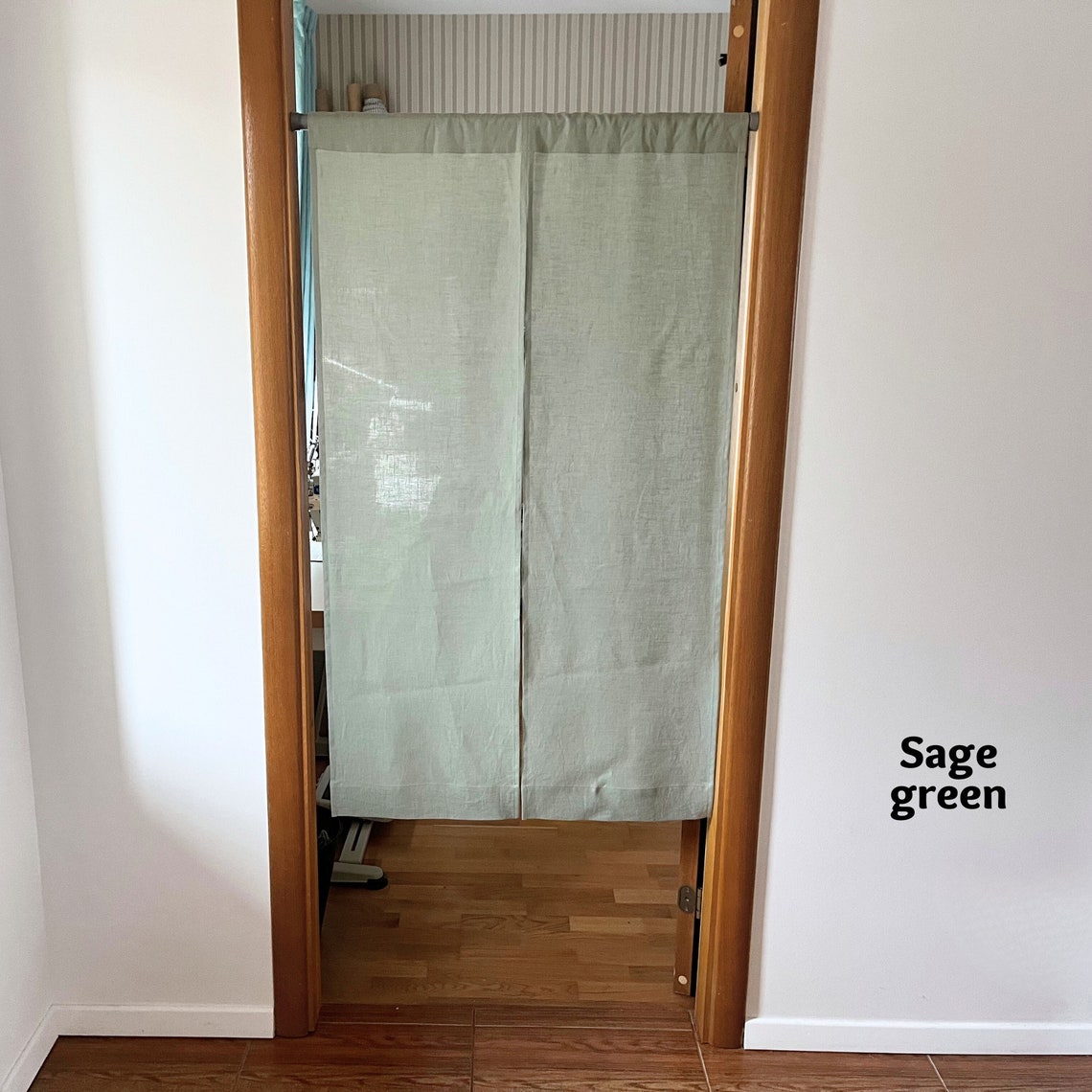 Black Linen Doorway Curtain. Japanese Noren Curtain. Black Linen Door ...