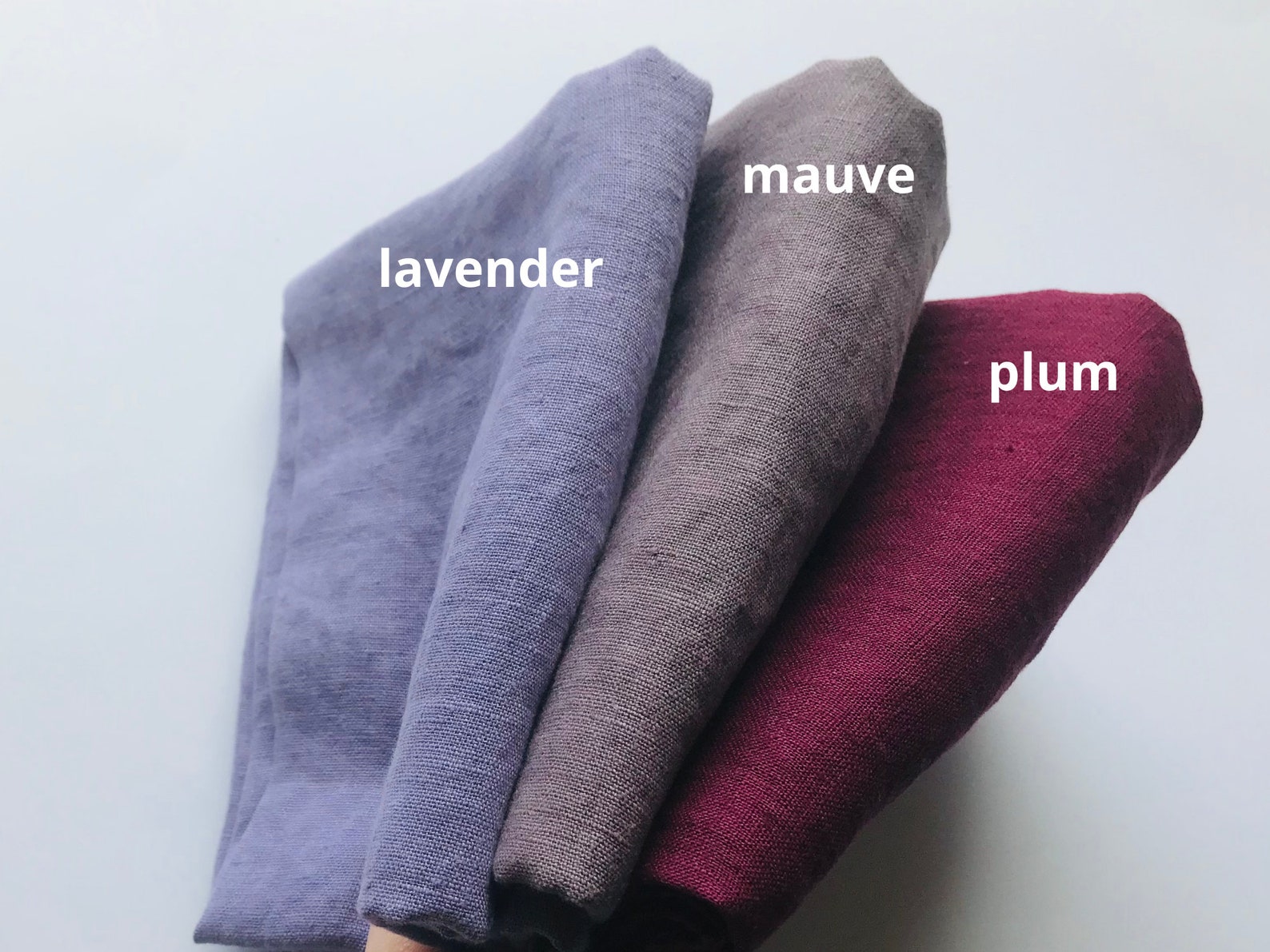 Purple linen fabric by the yard. Purple fabric by the metre. | Etsy