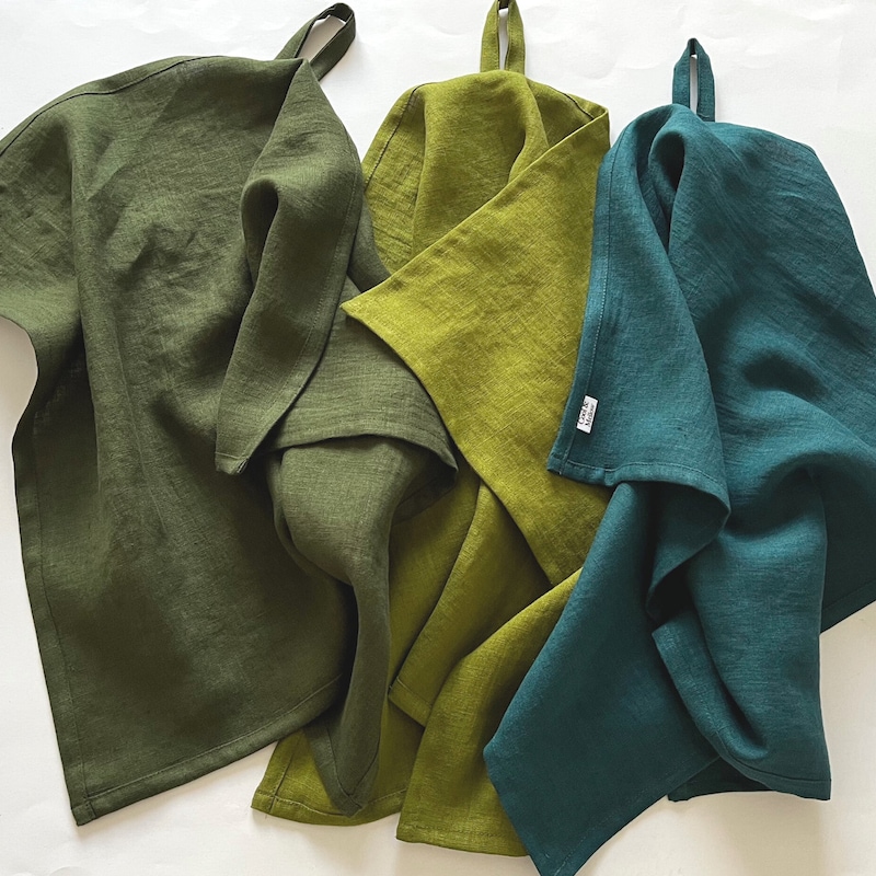 Green Kitchen Towels - Etsy