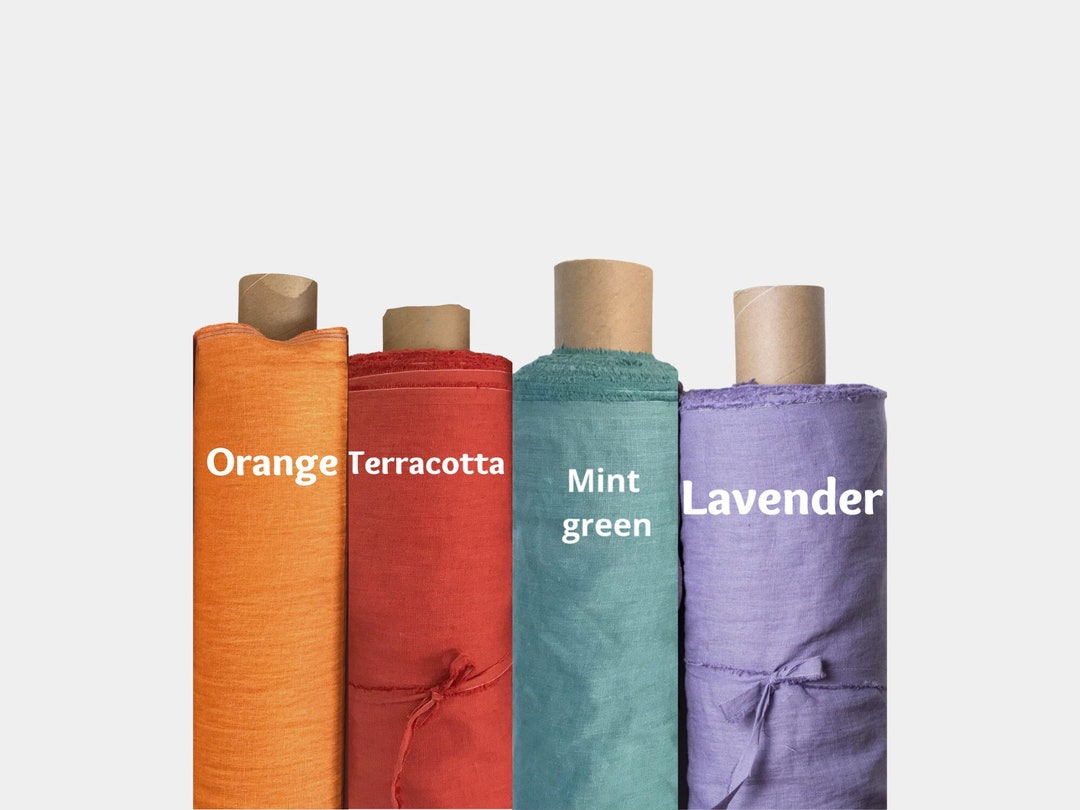 Linen Fabric by the Yard Spring Colours. Linen Dress Fabric. Soft Linen ...