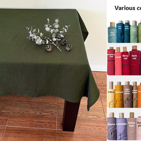 Green Tablecloth - Etsy