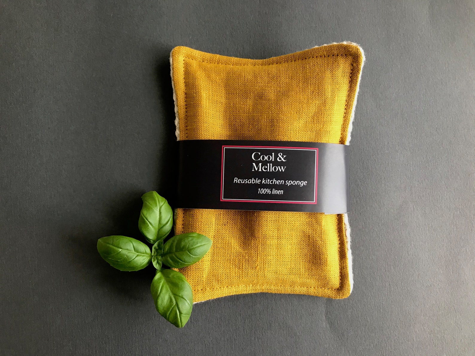 100% Linen Reusable Sponge for Your Zero Waste Kitchen or Bathroom. Eco ...