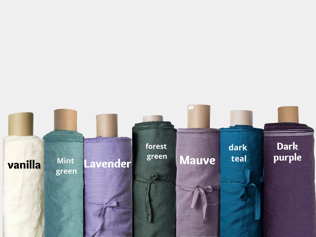 Solid Purple Linen Fabric by the Yard. Lavender Linen Fabric by the ...