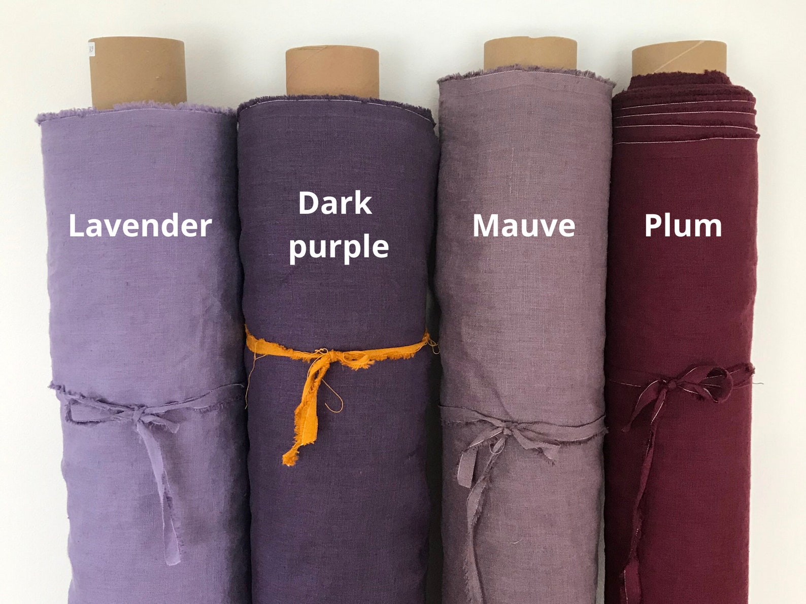 Purple Linen Fabric by the Yard. Purple Fabric by the Metre. | Etsy