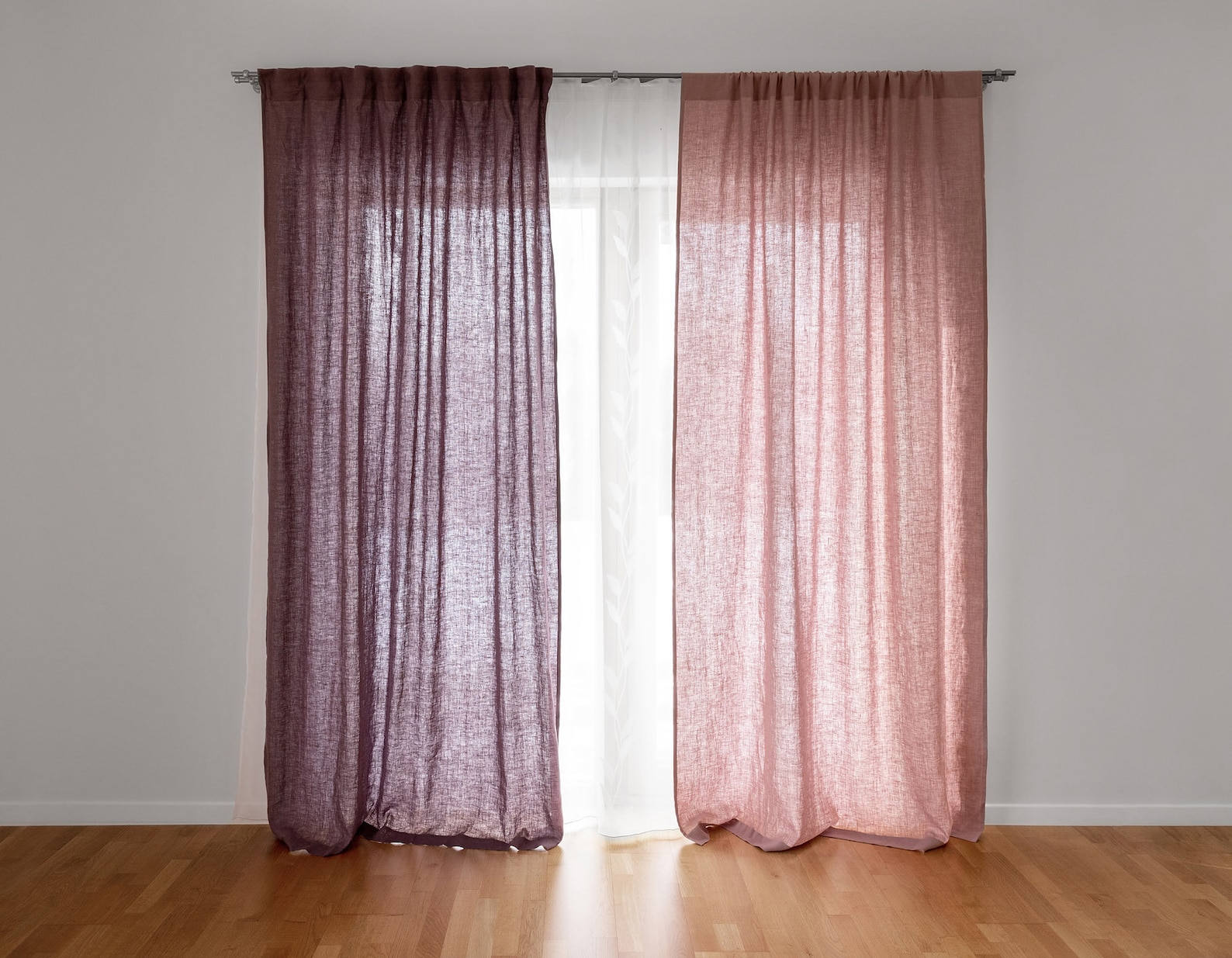 Linen Curtains for Bedroom. Custom Curtains. Semi Sheer - Etsy