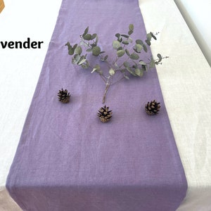 Lavender Table Runner. Wedding Table Runner. Extra Long Linen Table ...