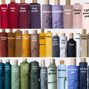 Green Linen Fabric by the Yard or Meter. Fabric Samples. Linen Fabric ...