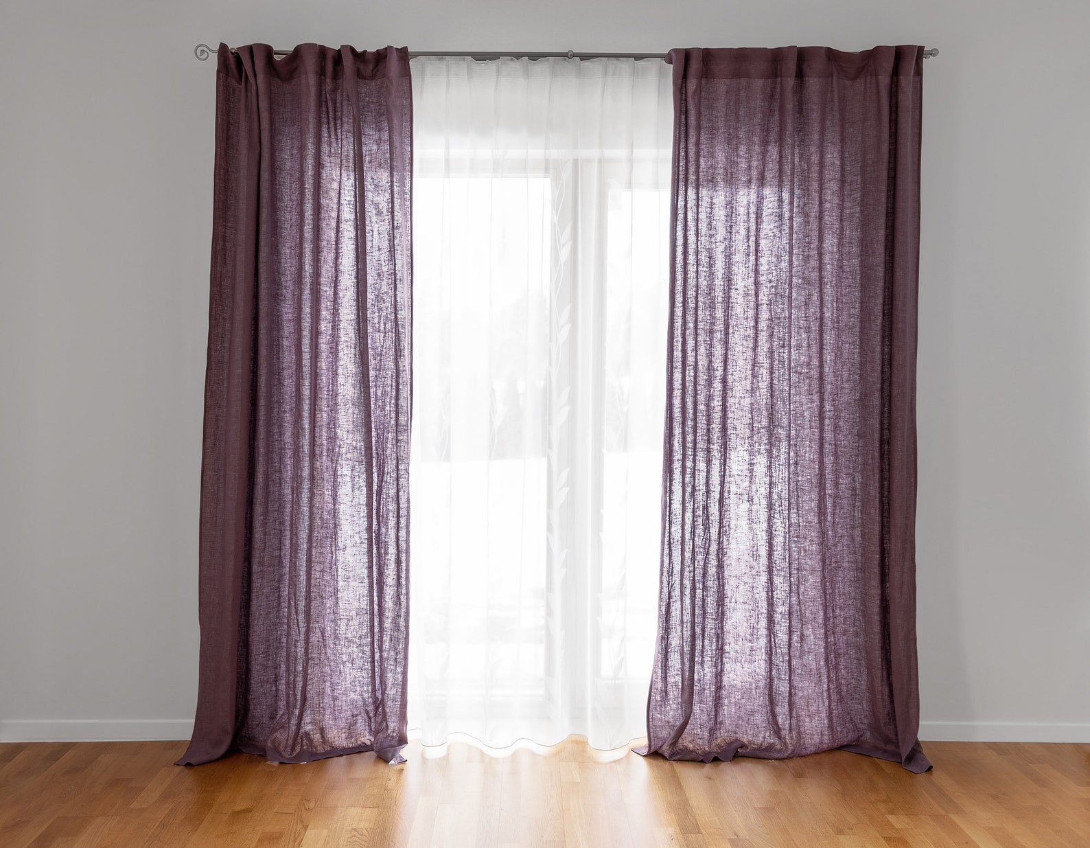 Linen Curtains for Bedroom. Custom Curtains. Semi Sheer - Etsy