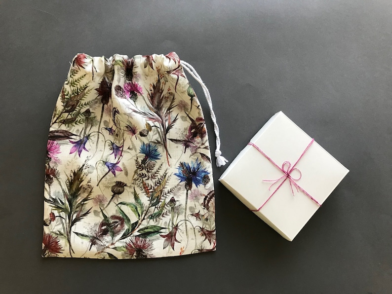 Reusable Linen Gift Bags for Women. 100% Linen Drawstring Bag. - Etsy