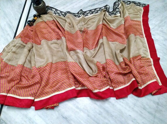 Beautiful Vintage fancy border Saree ,indian vintage … - Gem