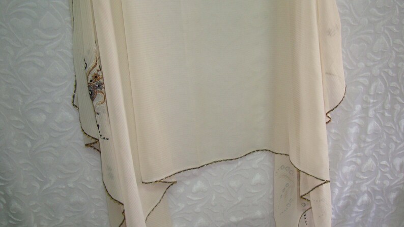 Vintage Scarf, Long Scarf,off White Color Scarf, Vintage Accessory ...