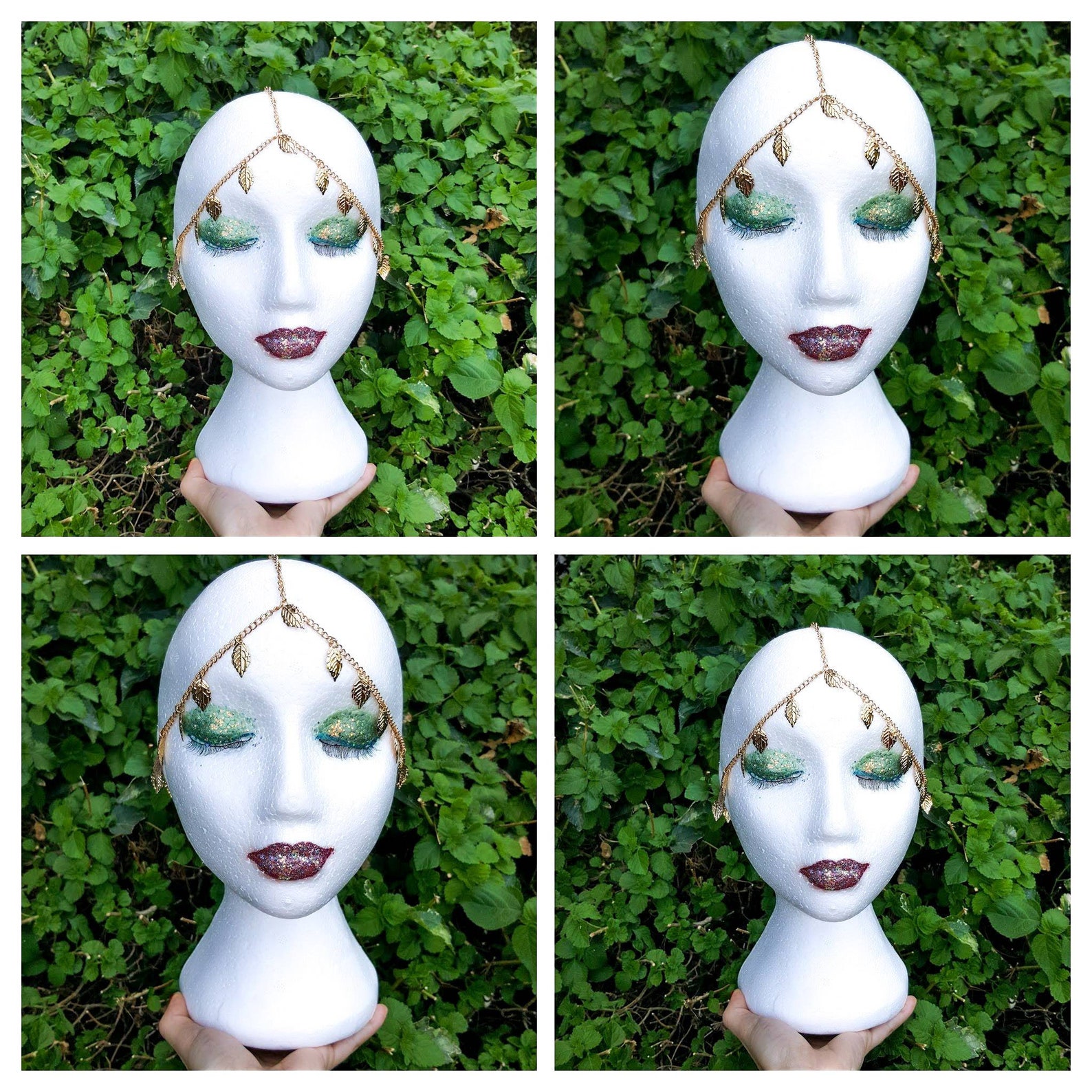 Silver Head Chain Hair Jewelry Crown Necklace Chain | Etsy