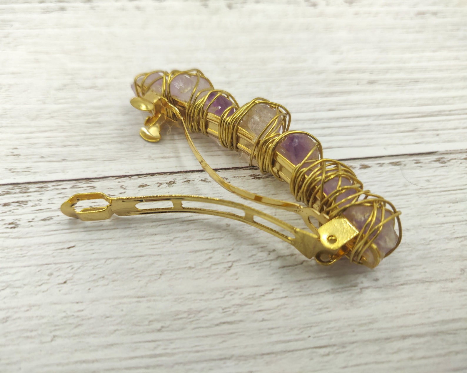 Raw Amethyst Purple Hair Clip Hair Clips for Women Hair Comb - Etsy