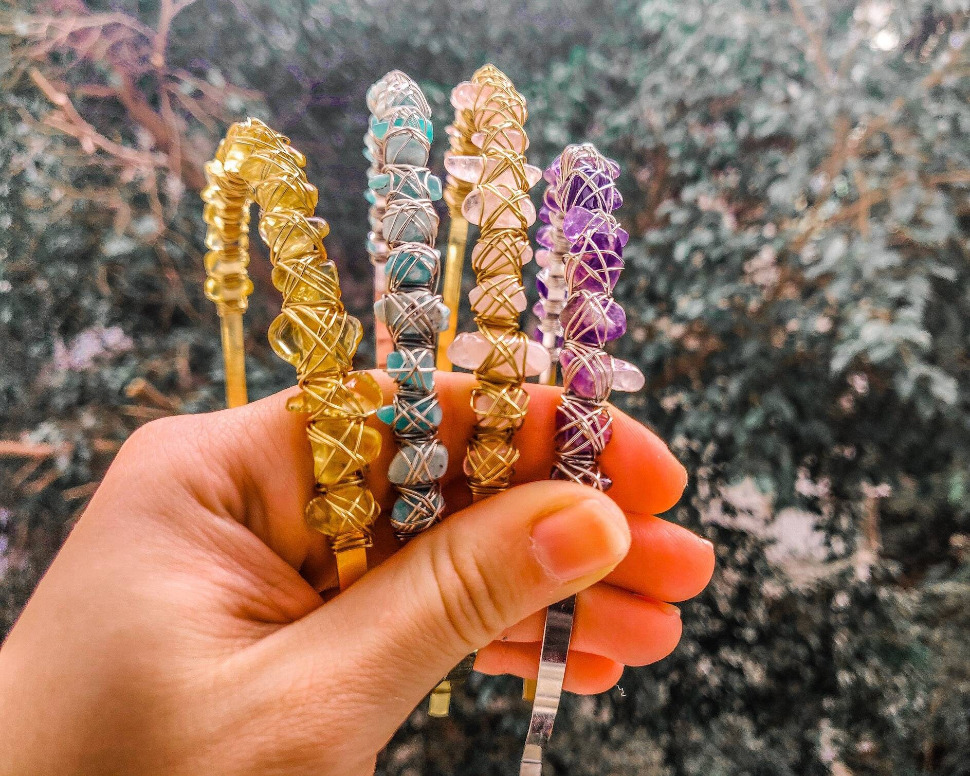 Black Obsidian Crystal Quartz Gemstone Tiara Crown Woman - Etsy