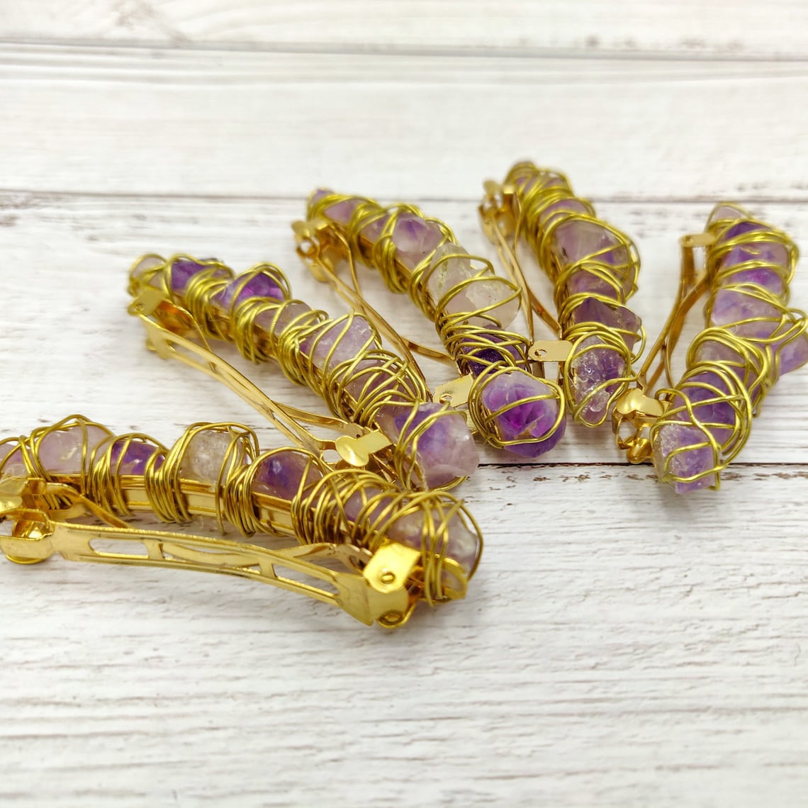 Raw Amethyst Purple Hair Clip Hair Clips for Women Hair Comb - Etsy