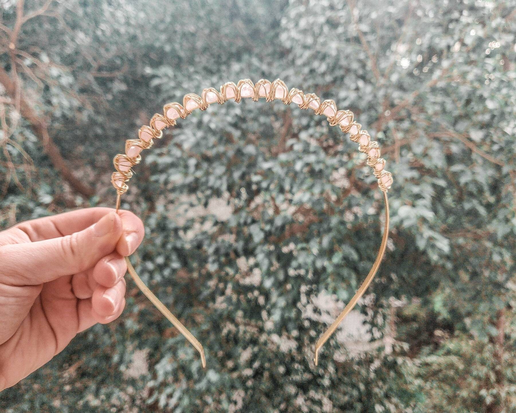 Black Obsidian Crystal Quartz Gemstone Tiara Crown Woman - Etsy