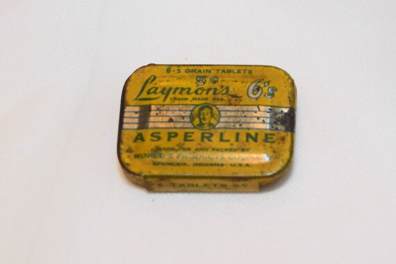 Laymon's Asperline Vintage Advertising Tin C. 1930s | Etsy