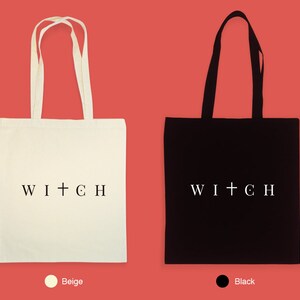 Witch Tote Bag / Graphic Tote Bag / Canvas Tote Bag / Grocery - Etsy