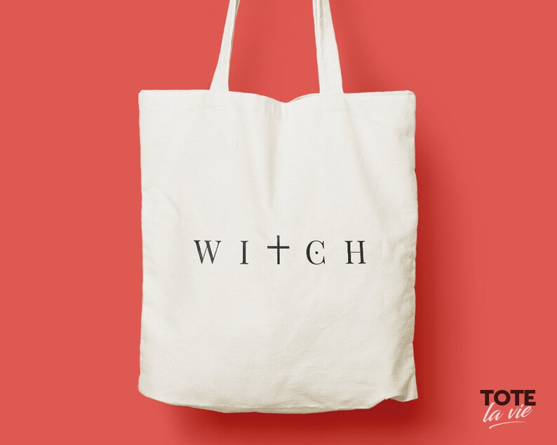 Witch Tote Bag / Graphic Tote Bag / Canvas Tote Bag / Grocery - Etsy