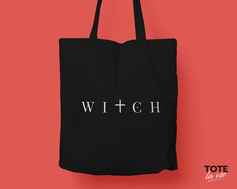 Witch Tote Bag / Graphic Tote Bag / Canvas Tote Bag / Grocery - Etsy