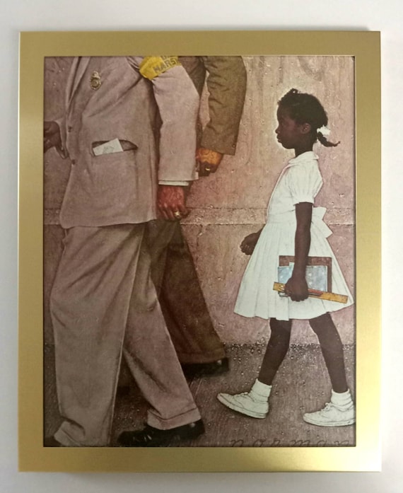 Ruby Bridges detail by Norman Rockwell the Problem We - Etsy