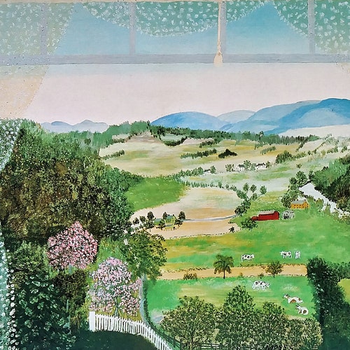 Grandma Moses a Beautiful World Folk Art Print - Etsy