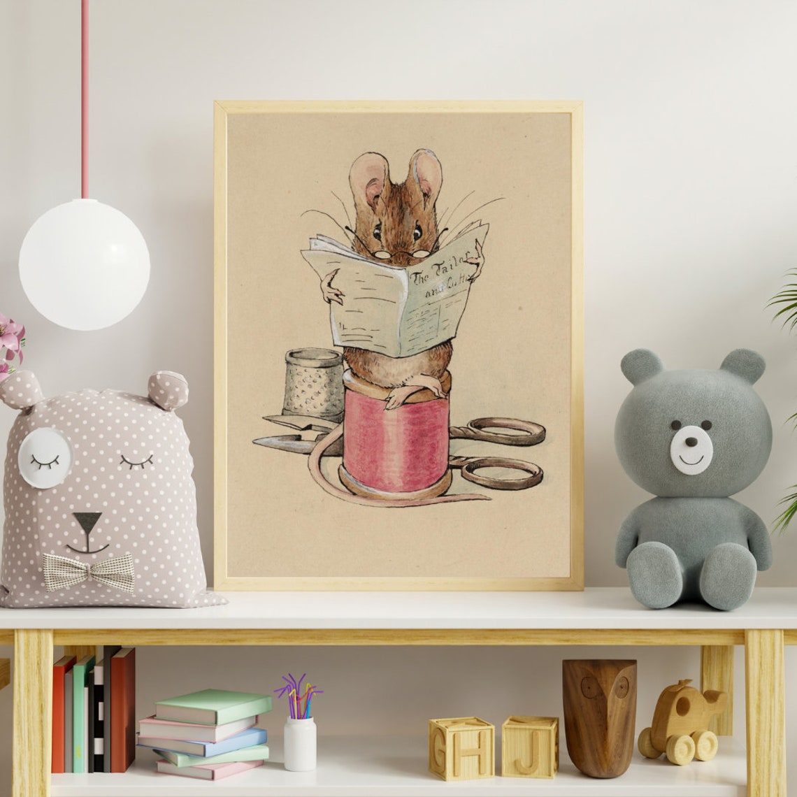 Printable Little Mouse Sitting on a Spool of Thread - the Taylor Mouse ...