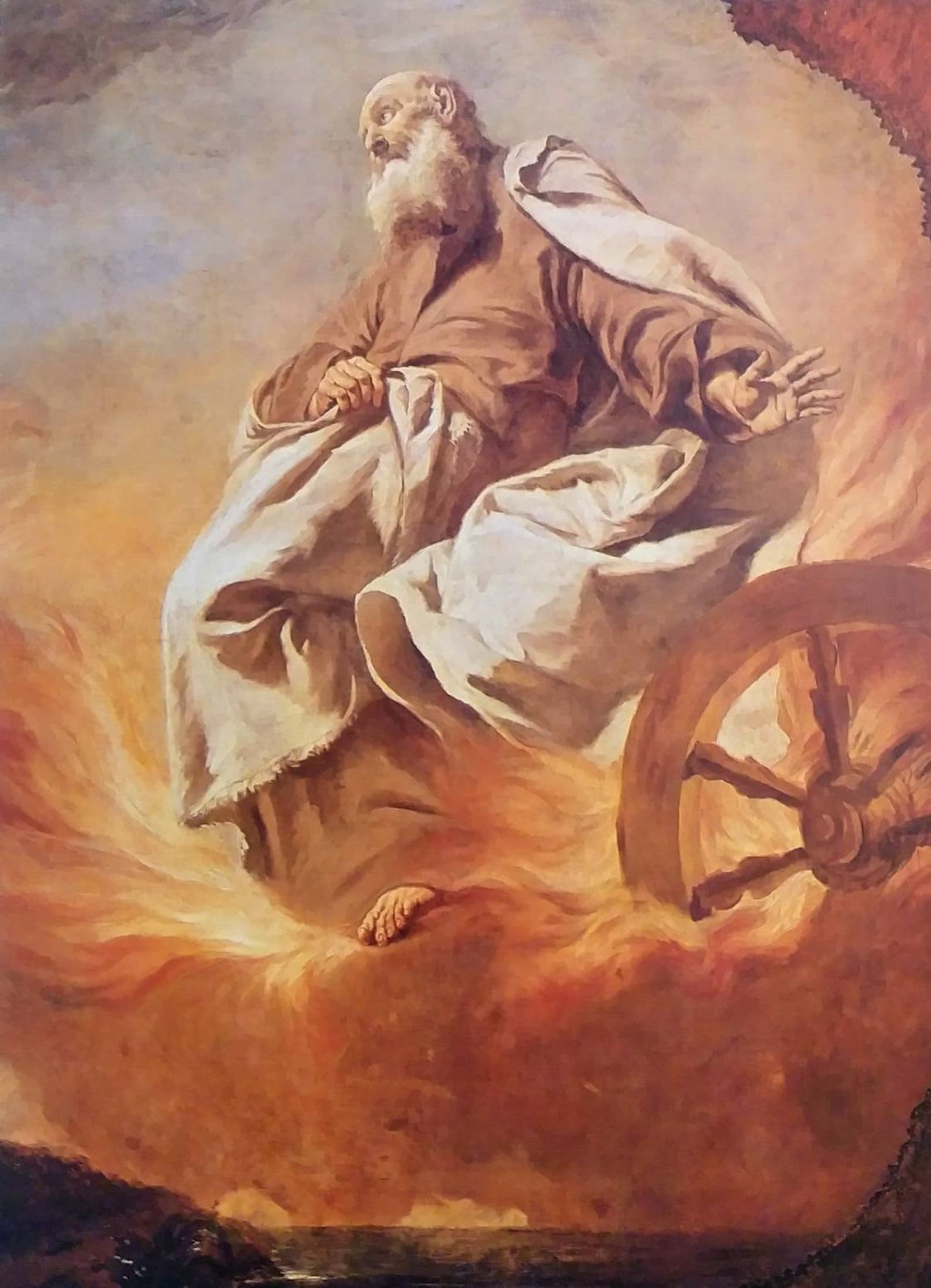 Elijah Taken up in a Chariot of Fire by Giovanni Battista - Etsy