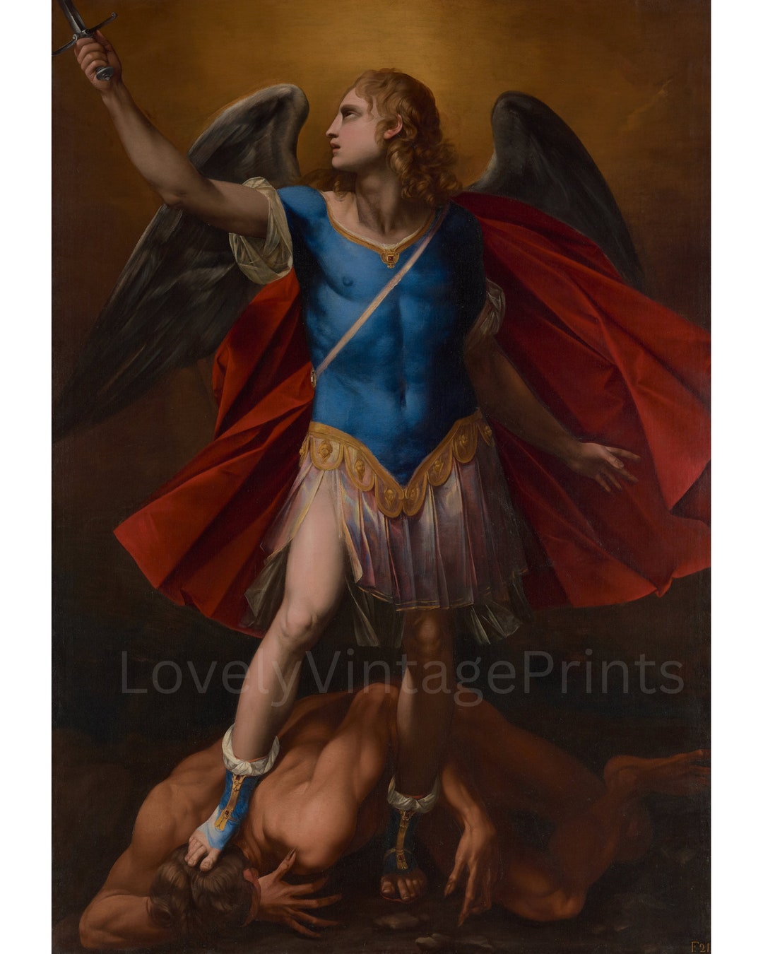 Printable St. Michael the Archangel - Fine Art Print - PRINTABLE WALL ...