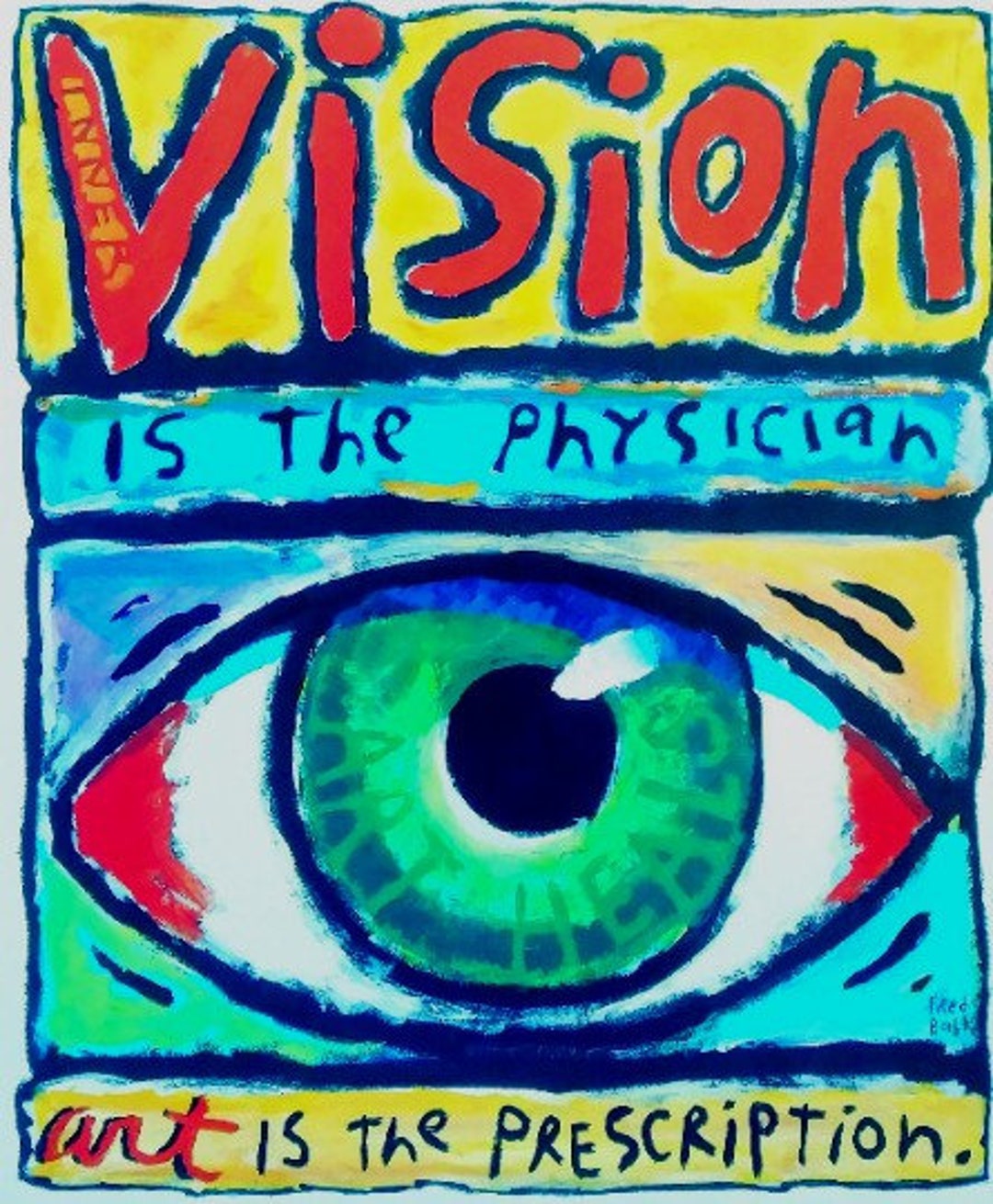 Colorful Pop Art CREATIVITY Book Print 13.75 X 10.75 Fred Babb Artist ...