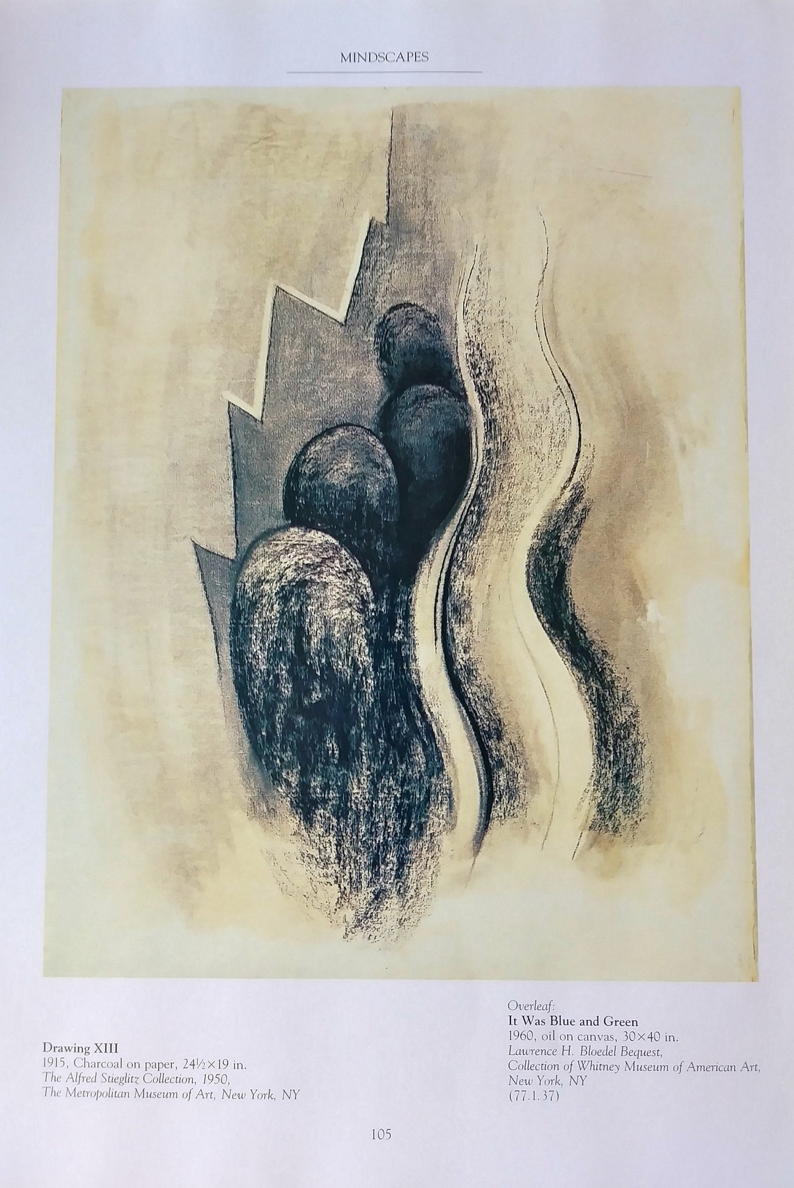 Georgia O'keeffe Fine Art Print DRAWING XIII Vintage - Etsy