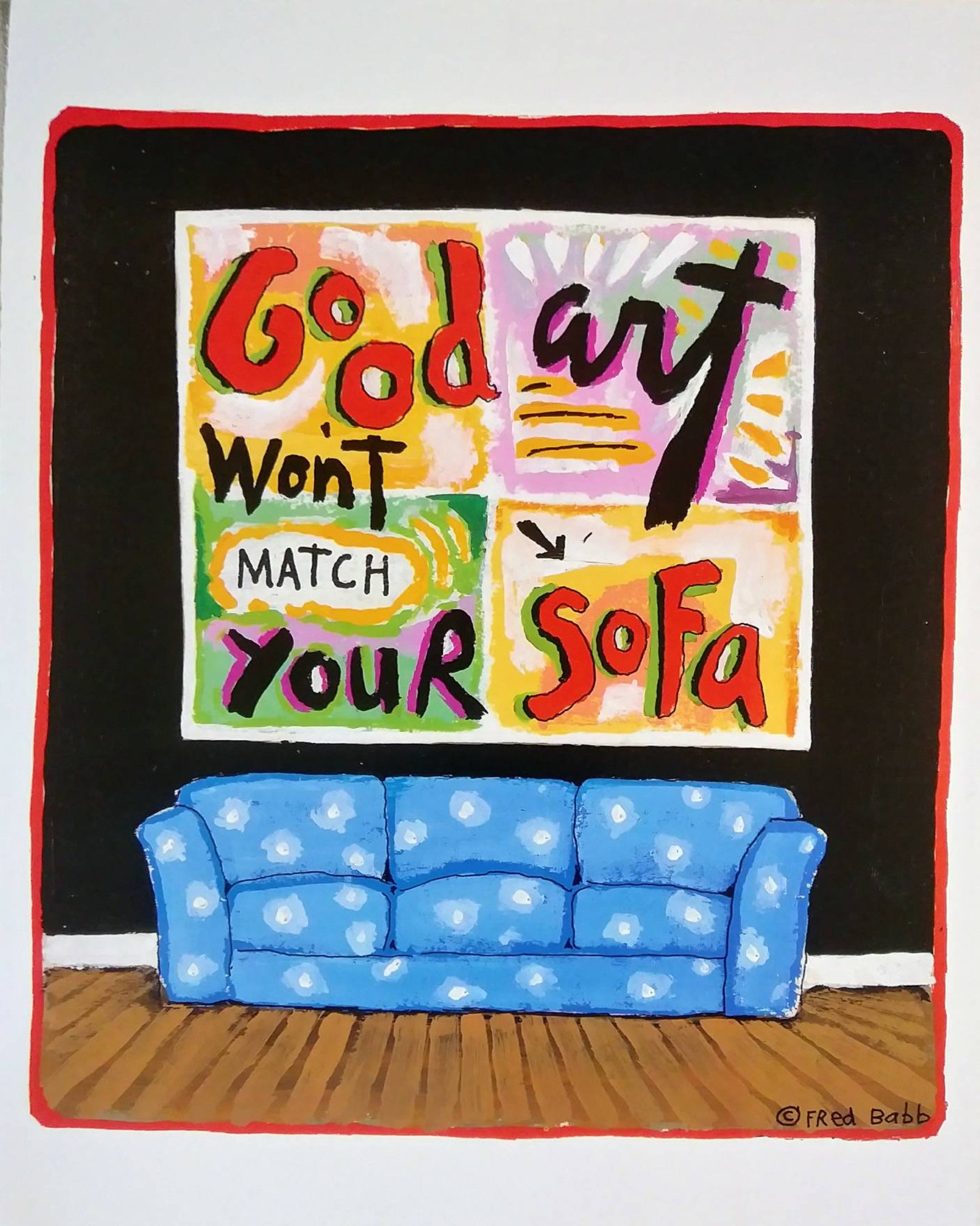Colorful Pop Art good Art Won't Match Your - Etsy