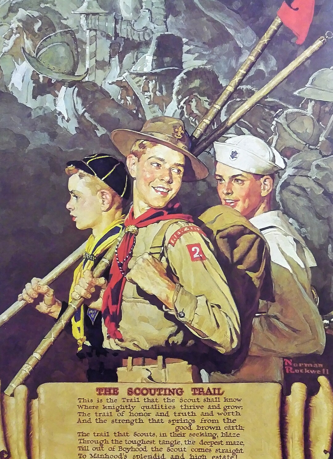 Norman Rockwell Boy Scouts Print 11.5 X 8.5 Scouting, Americana ...