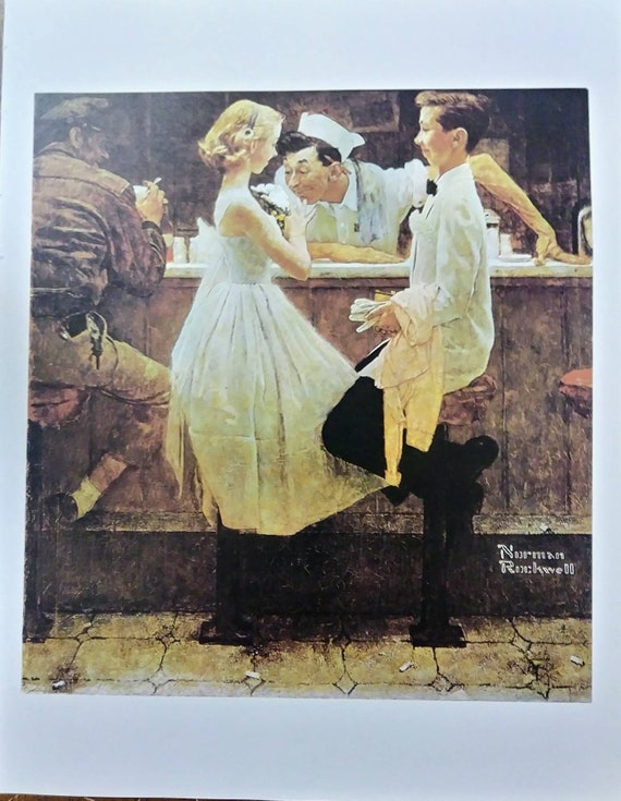 Norman Rockwell AFTER THE PROM Bookplate Art Print 11 X - Etsy