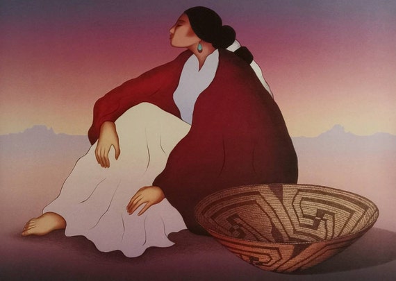 Vintage R.C. Gorman Print/lithograph pima navajo - Etsy