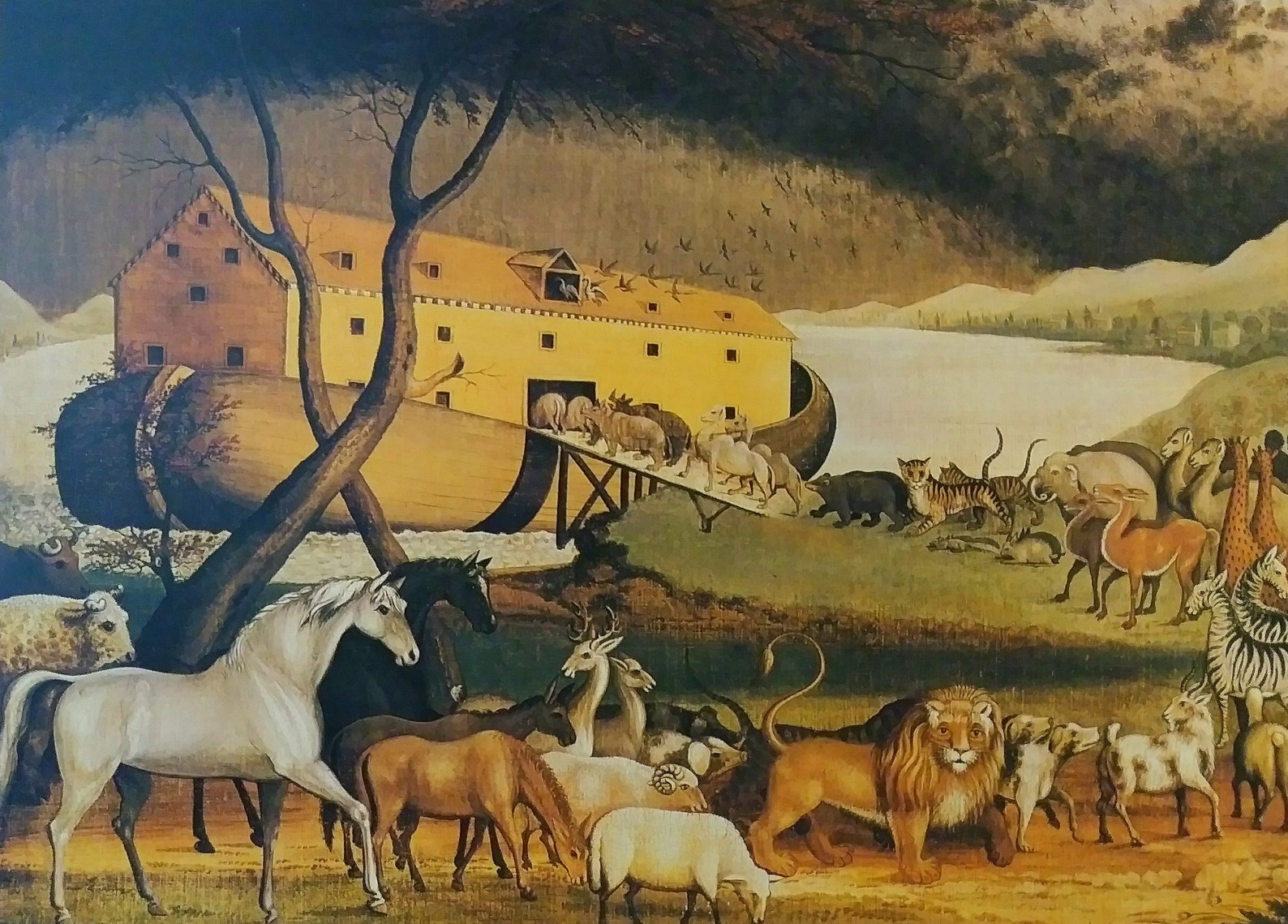 Noah's Ark Print, Artis Edward Hicks Fine Art Print, Religious Art Christian Art, American Art ...