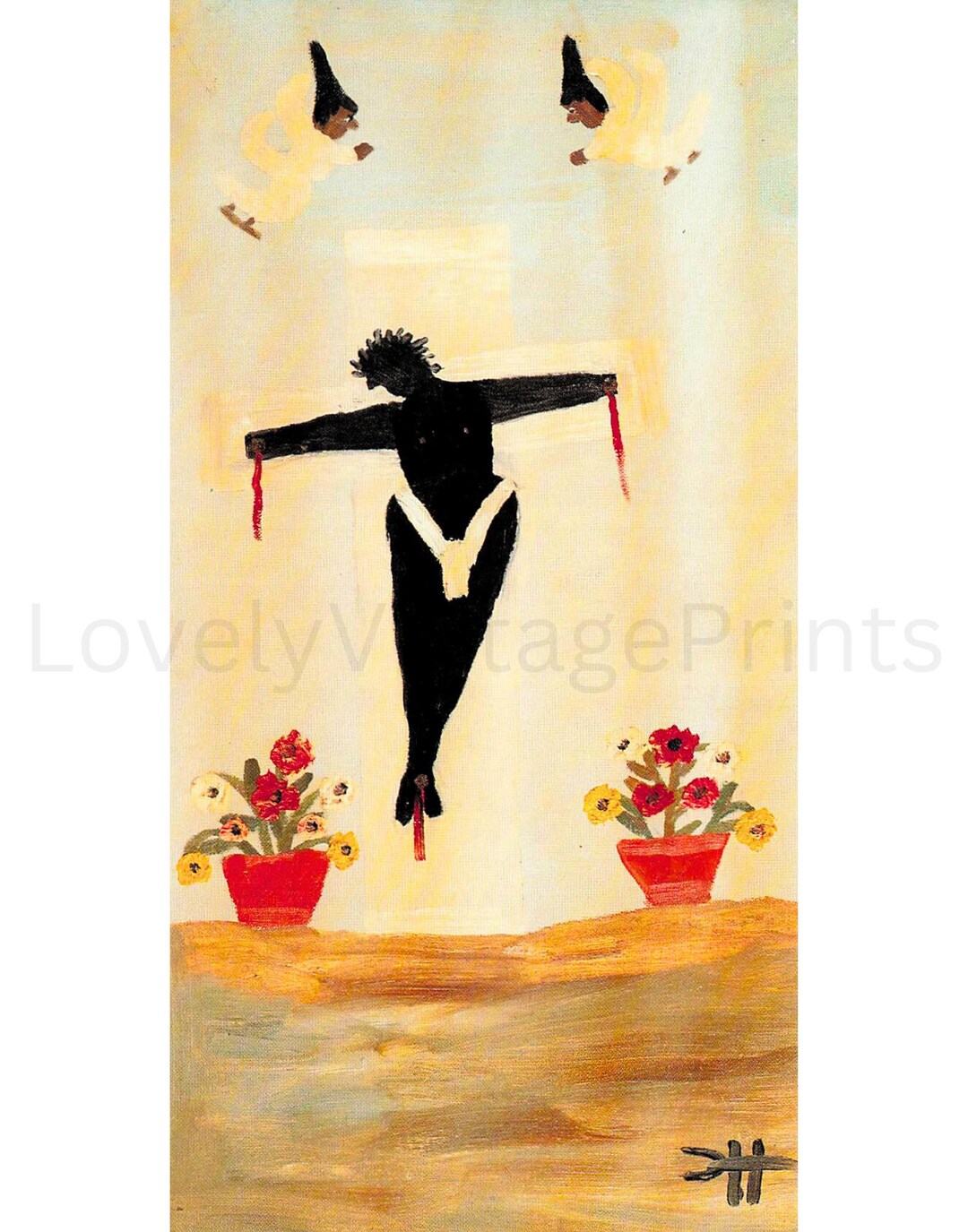 Clementine Hunter Print - Black Jesus - African American Art ...