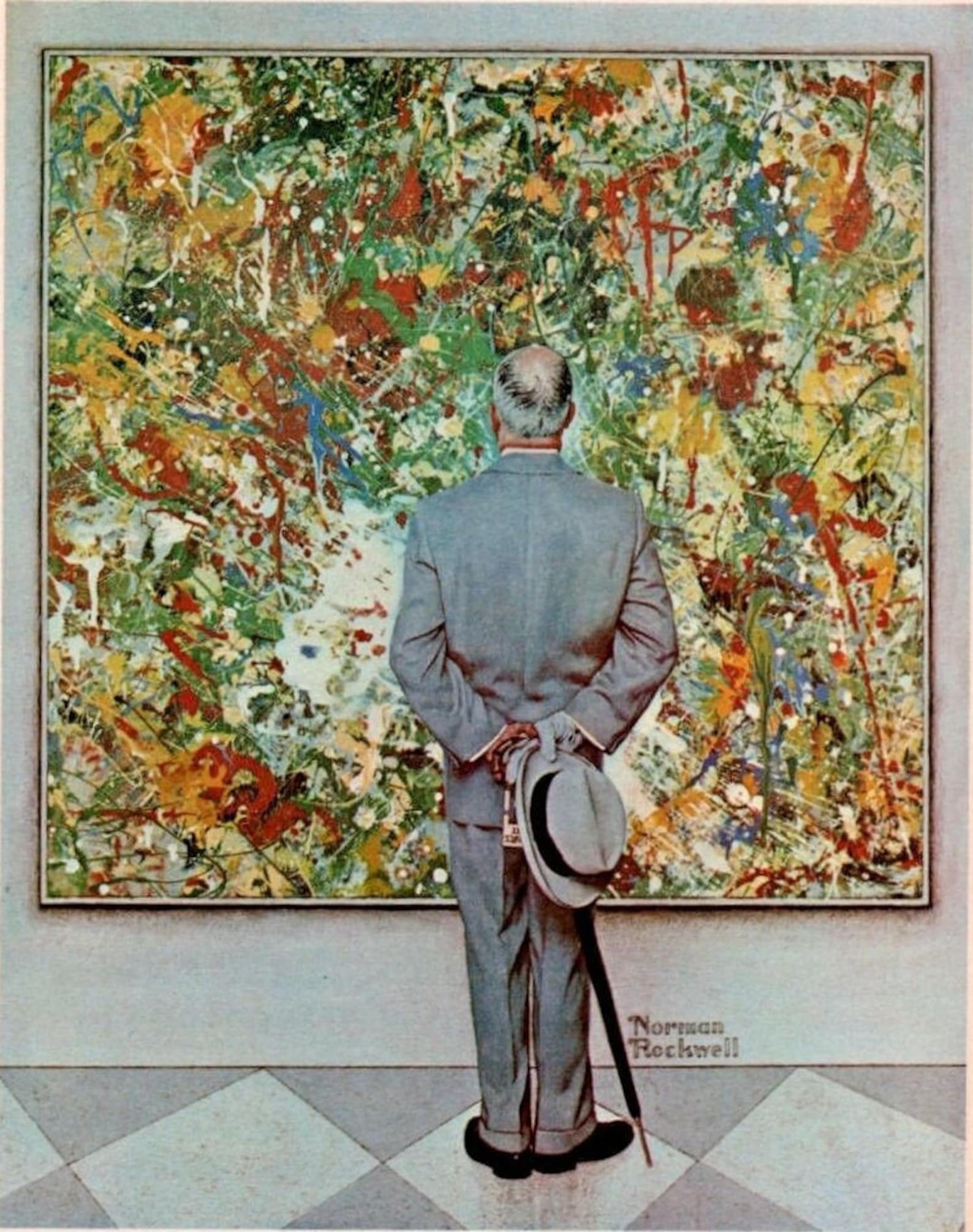 Norman Rockwell Print THE CONNOISSEUR 13 X 10 NR22 Perfect for Framing ...