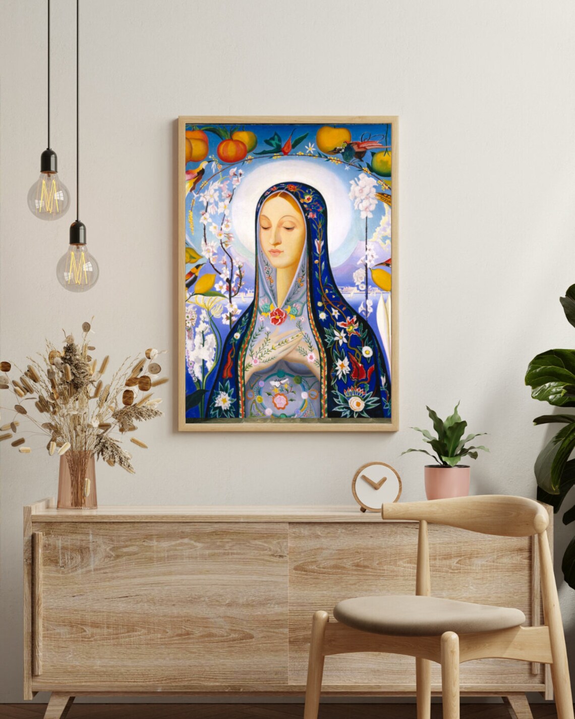 Printable Beautiful Virgin Mary Print, the Virgin by Joseph Stella ...
