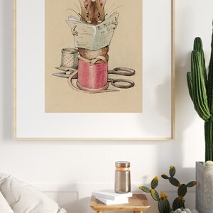 Printable Little Mouse Sitting on a Spool of Thread - the Taylor Mouse ...