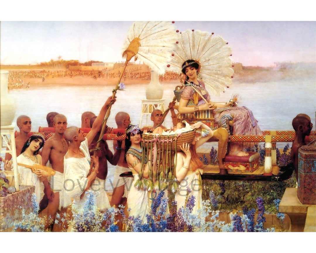 Pharaoh's Daughter Finds Moses Art Print | the Finding of Moses by Sir ...