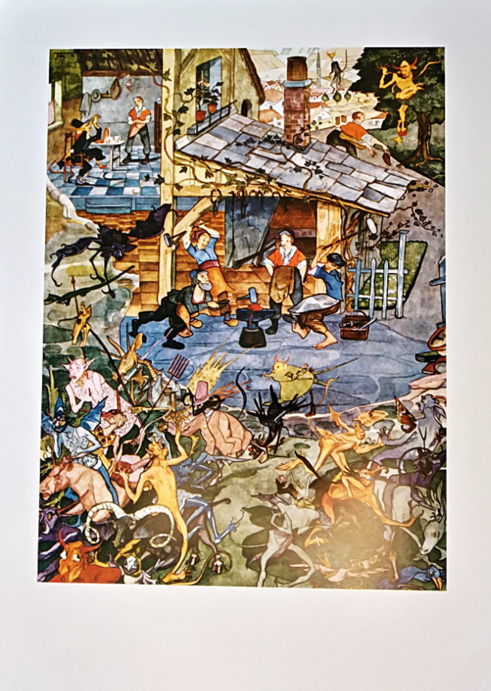 Jean De Bosschere Print the Dwarf's Feast Christmas | Etsy