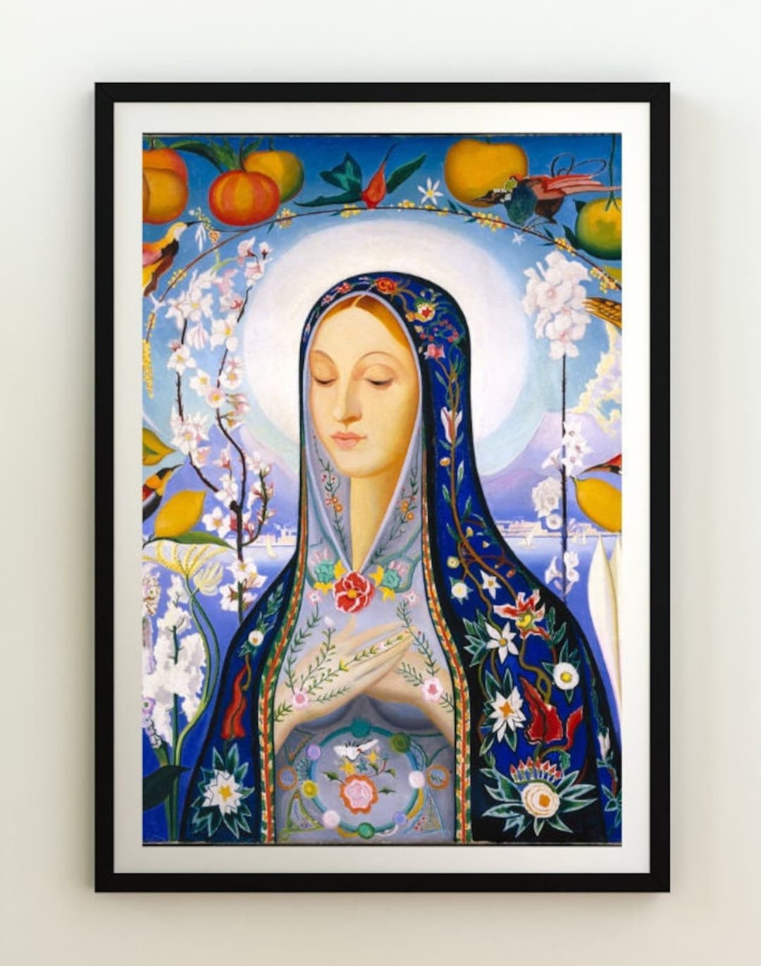 Printable Beautiful Virgin Mary Print, the Virgin by Joseph Stella ...