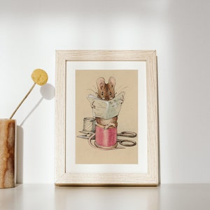 Printable Little Mouse Sitting on a Spool of Thread - the Taylor Mouse ...