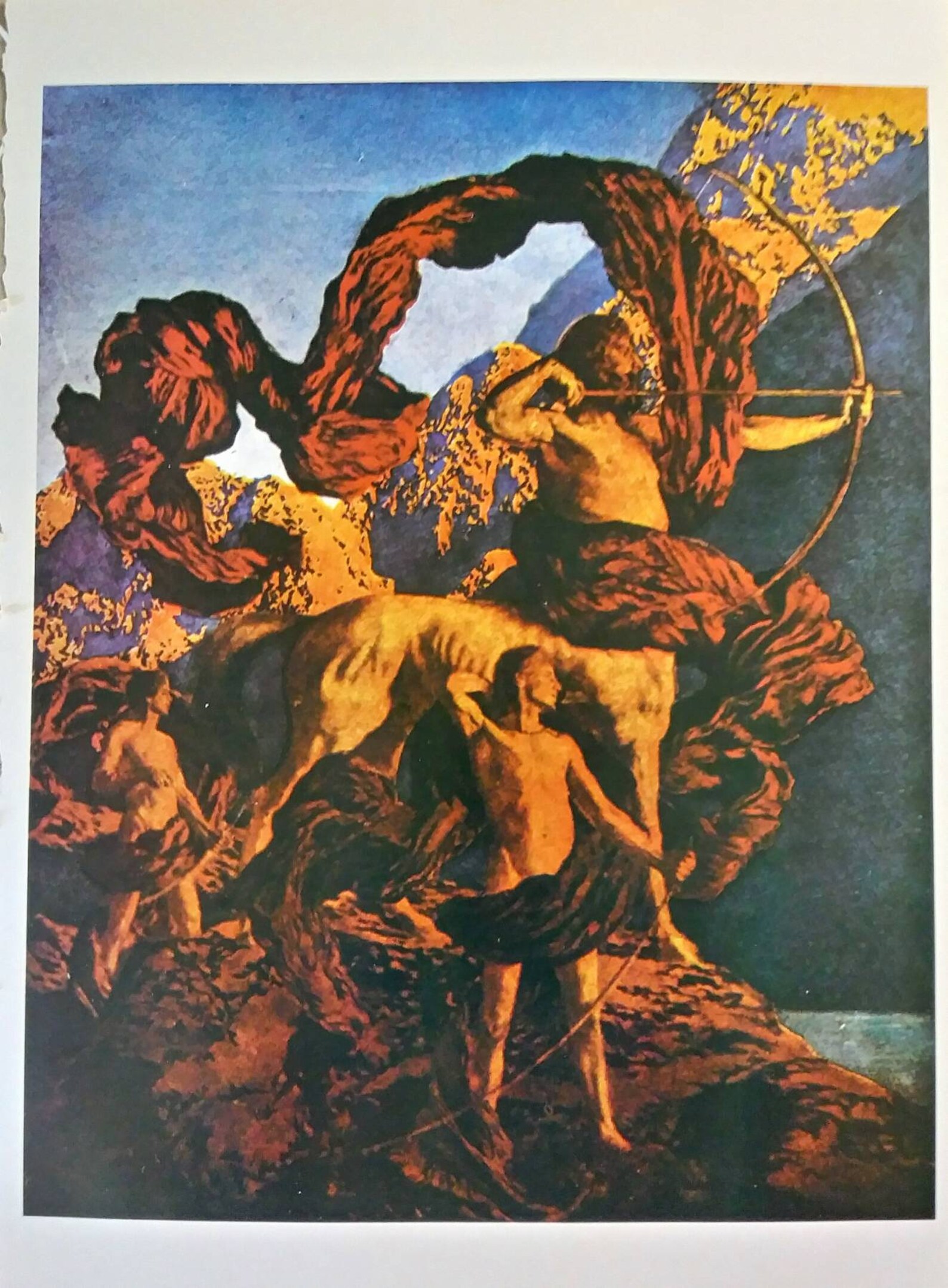 Maxfield Parrish Vintage Print Jason and His Teacher Chiron - Etsy