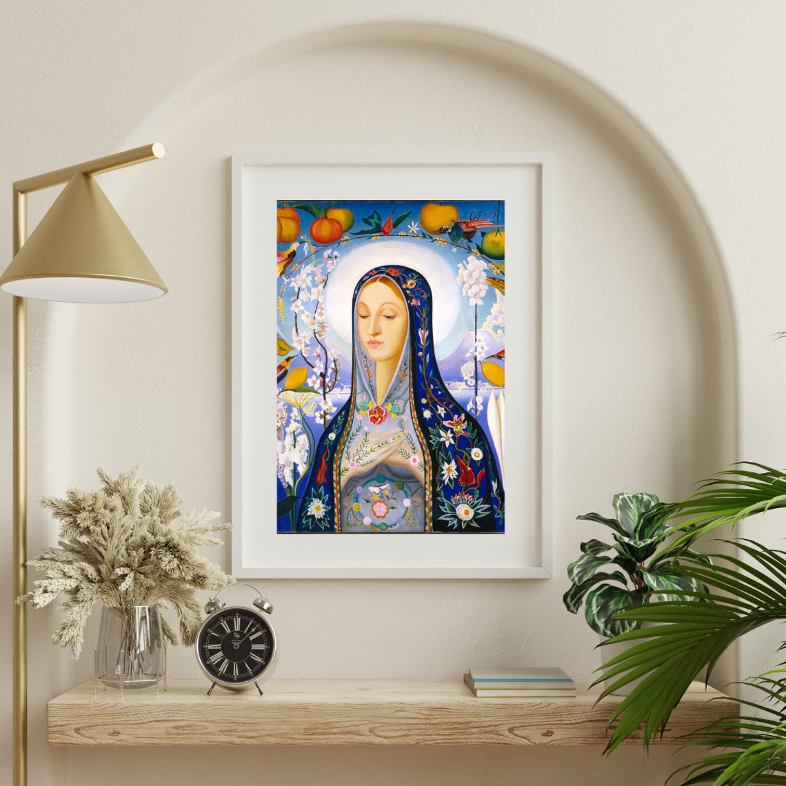 Printable Beautiful Virgin Mary Print, the Virgin by Joseph Stella ...