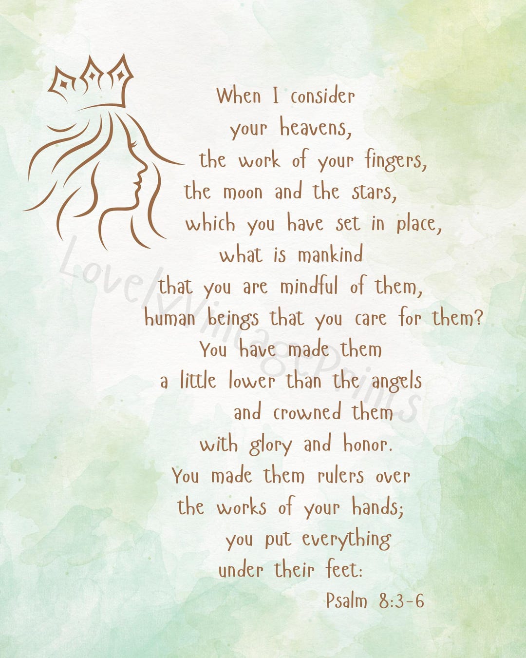 When I Consider the Heavens - Scripture Art - Printable - Digital ...