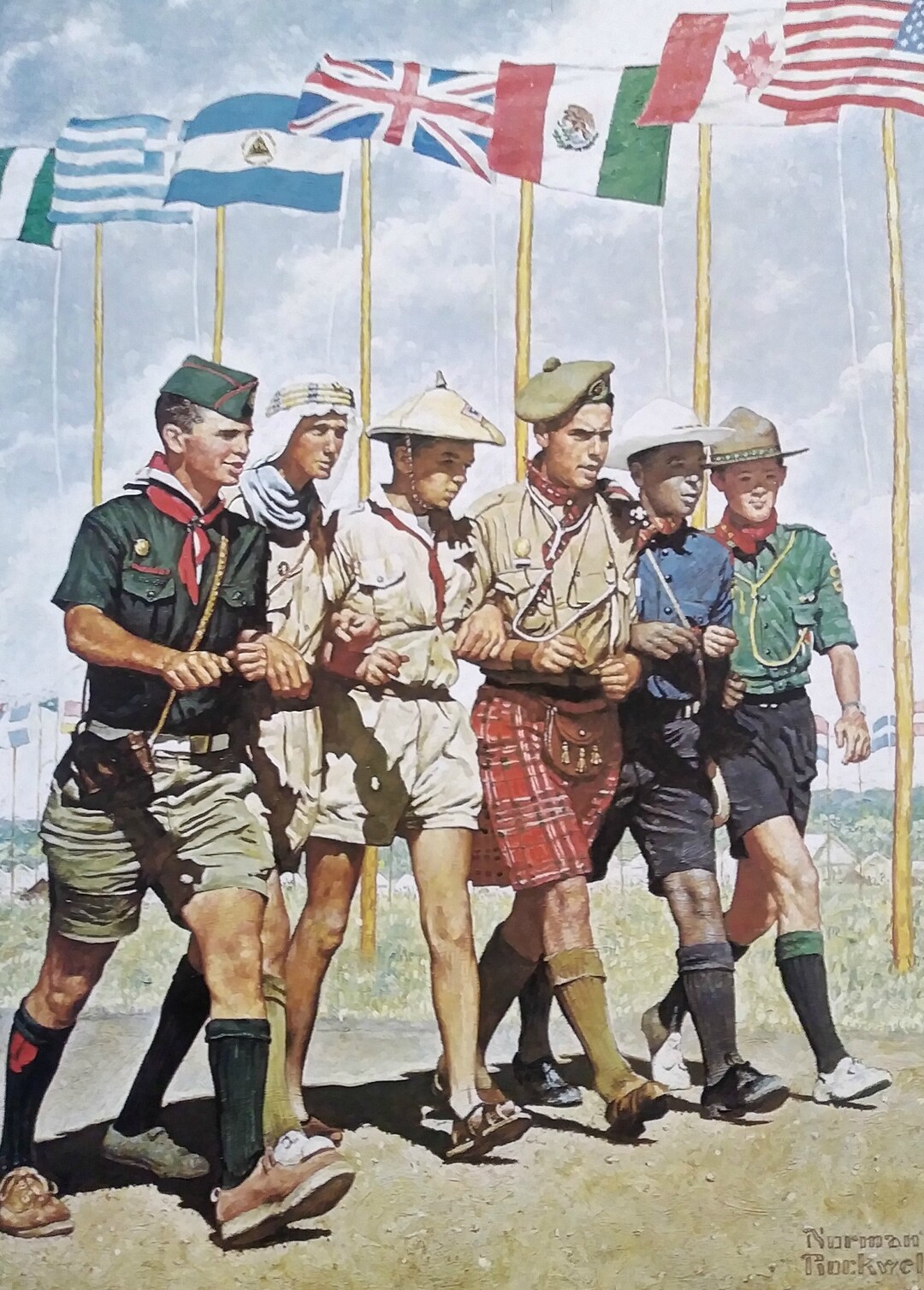 Norman Rockwell Boy Scouts Print 11.5 X 8.5 Scouting,diversity ...