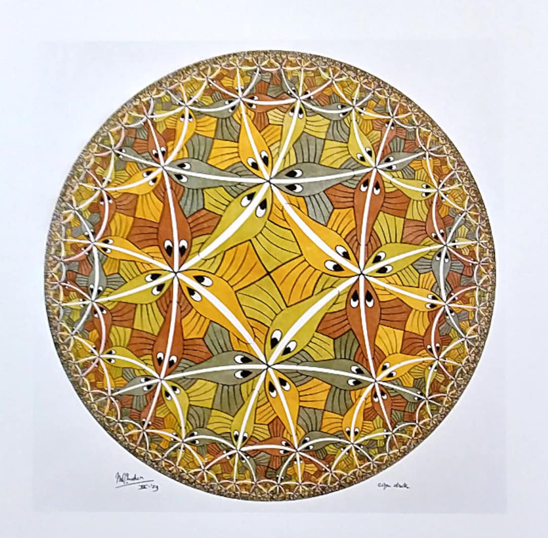 M.C. Escher Print CIRCLE LIMIT III, December 1959, Vintage Fine Art ...